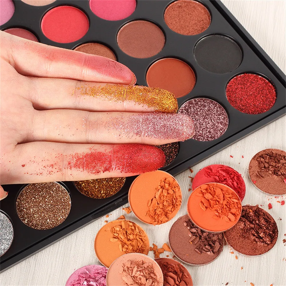 35 Colors Highly Pigmented Pressed Powder Eye Shadows Palette Makeup ...