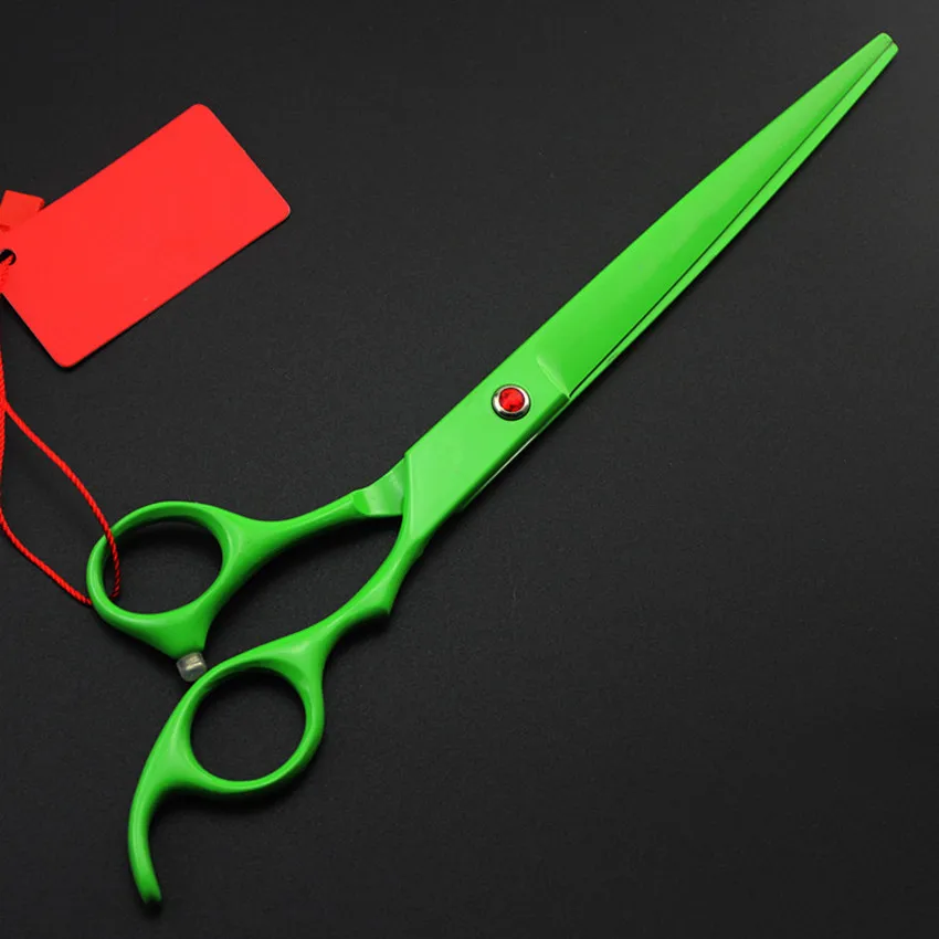 Top grade 440c 8 inch Green dog grooming hair scissors cat pet shears ...
