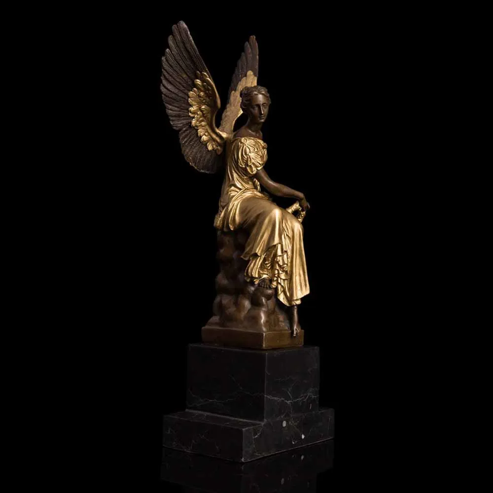 ATLIE Bronze Winged Victory Lady Goddess Athena Statues Greek Mythology ...