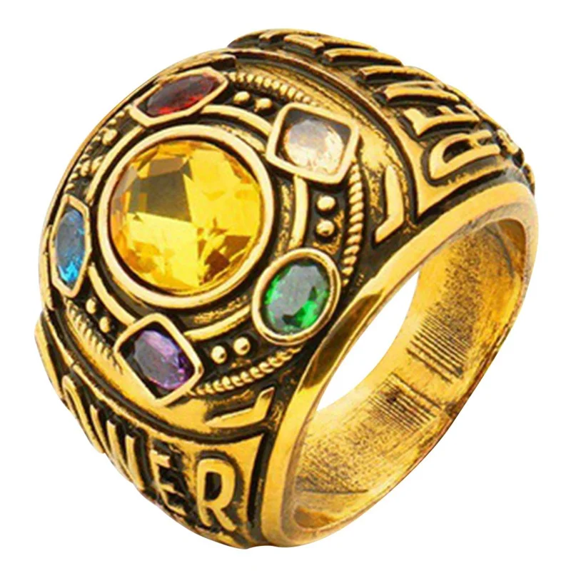 Creative Vintage Infinity Retro Six Stones Men's Ring New Creative Men ...