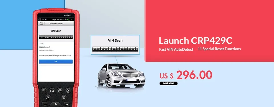 LAUNCH X431 CRP429C Auto Diagnostic tool for Engine/ABS/SRS/AT+11Service CRP 429C OBD2 code ...