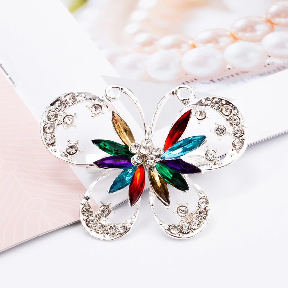 1pc Multicolor Butterfly Brooches Pins For Women Fashion Adorable Cute