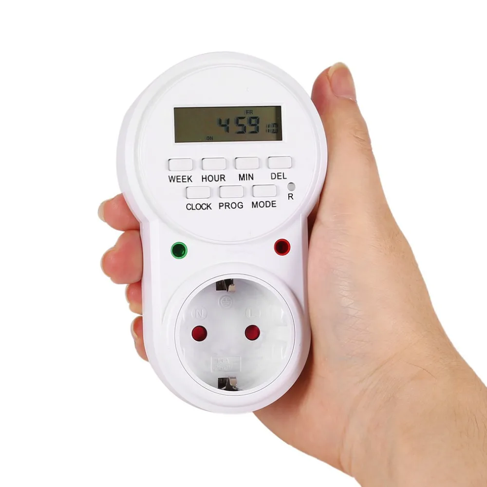 Mini Digital LCD 230V 16A Timer Switch Socket Outlet Plug-in Time ...