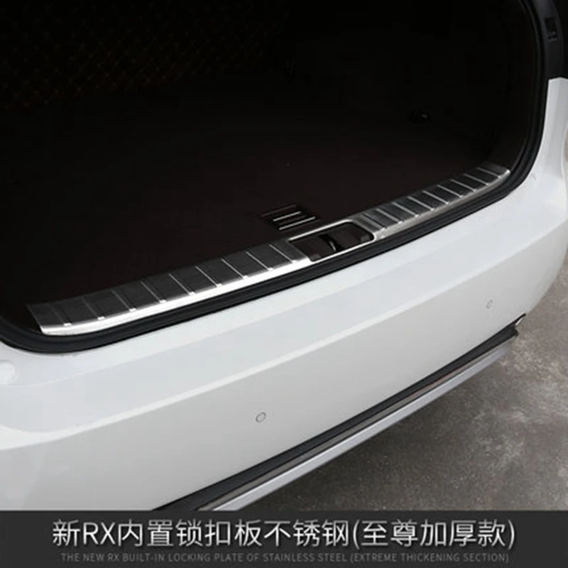 Fit For LEXUS RX 2016 2017 Stainless Steel Outer Rear Bumper Cover Trim ...