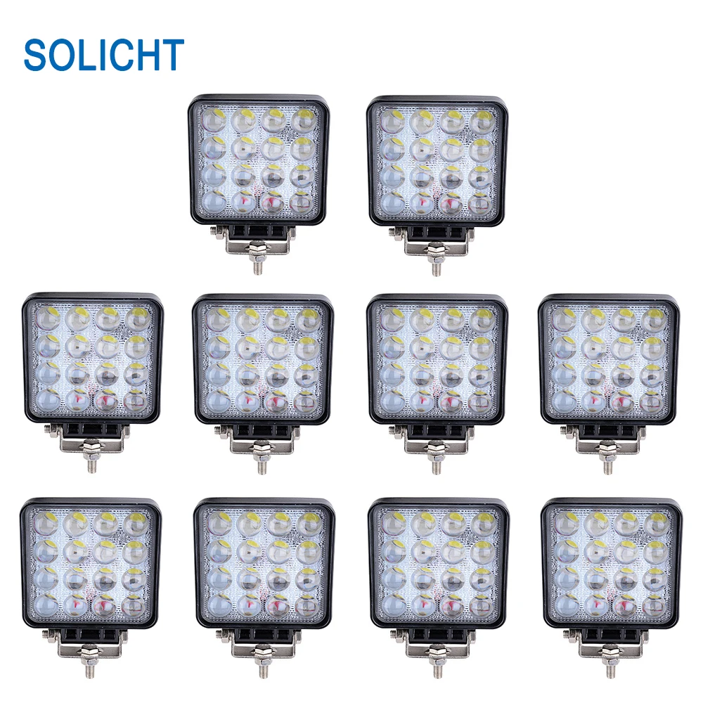 SOLICHT 10X 4.5INCH 48W LED WORK WORKING DRIVE DRIVING LIGHT LAMP 12V ...