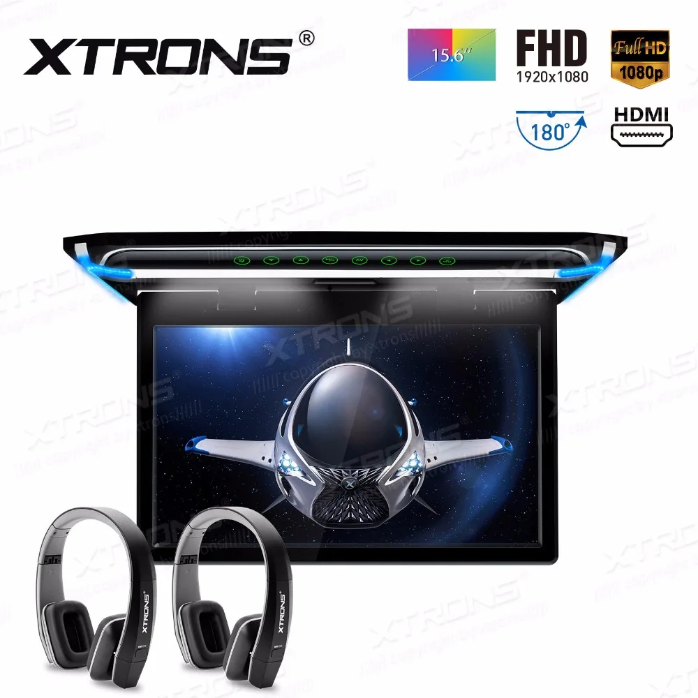 Xtrons monitor com tela lcd de 15.6 ", monitor para carro, 1080p, vídeo ...