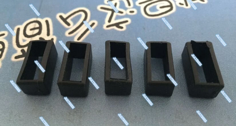 25pcs Black Rubber Strap Retaining Ring Loop Keeper PVC Straps Buckle ...