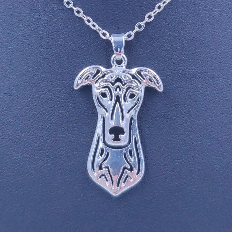 Cute Greyhound Necklace Dog Animal Pendant Gold Silver Plated Jewelry ...