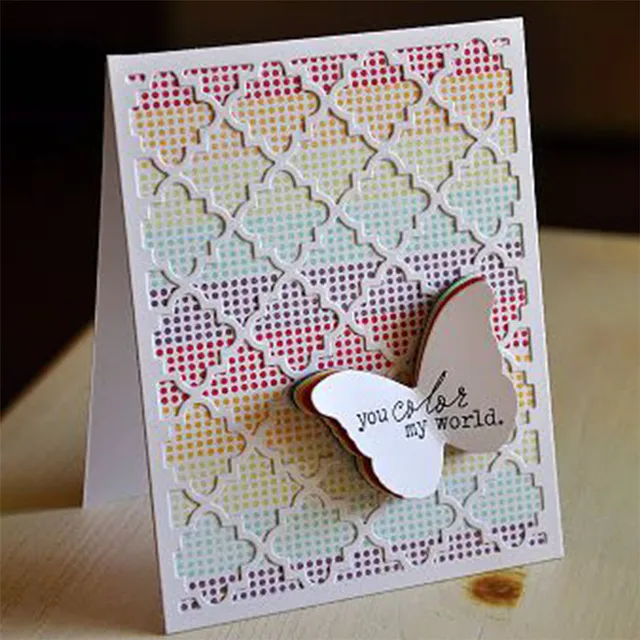 GJCrafts Quatrefoil Dies Frame Background Dies Scrapbooking Metal ...