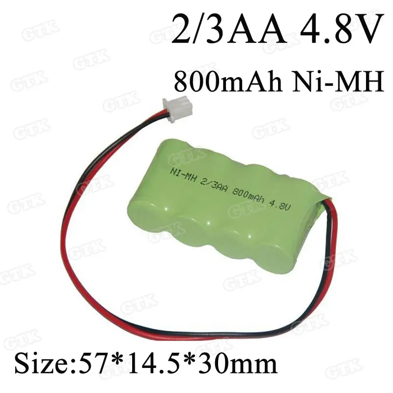 2pcs 2/3AA Ni MH 4.8v 800mah battery pack with connector for Cordless ...