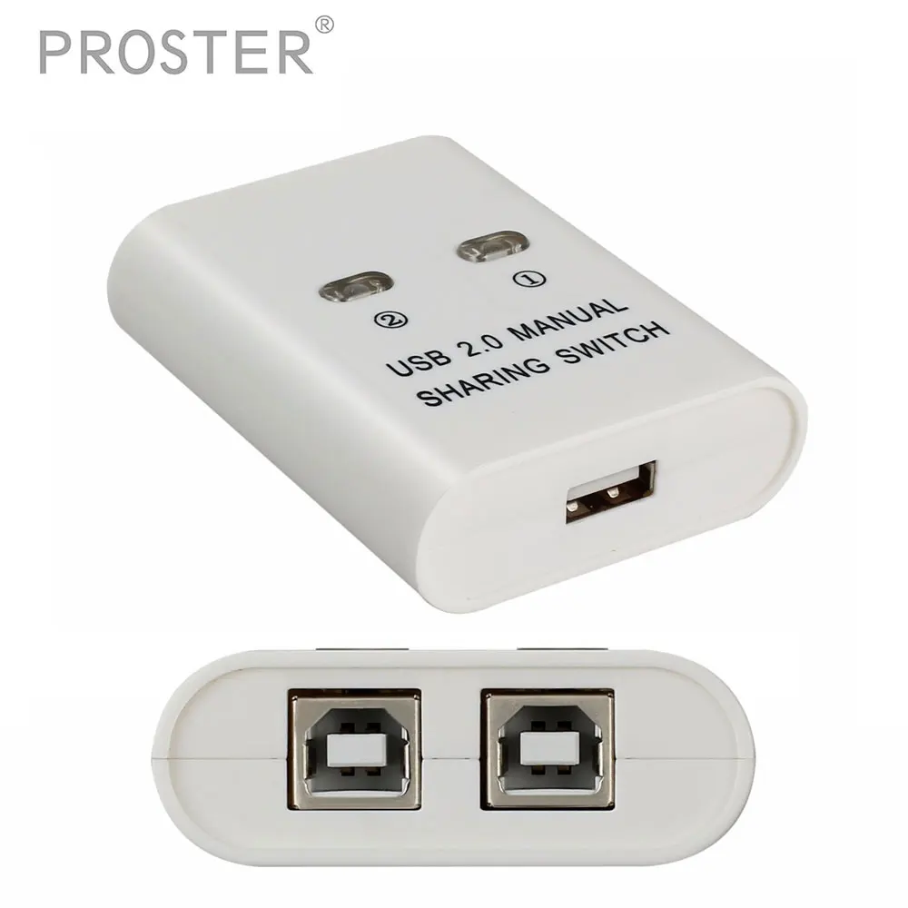 Proster USB 2.0 Hub Manual Sharing Switch for Computer Printer USB ...