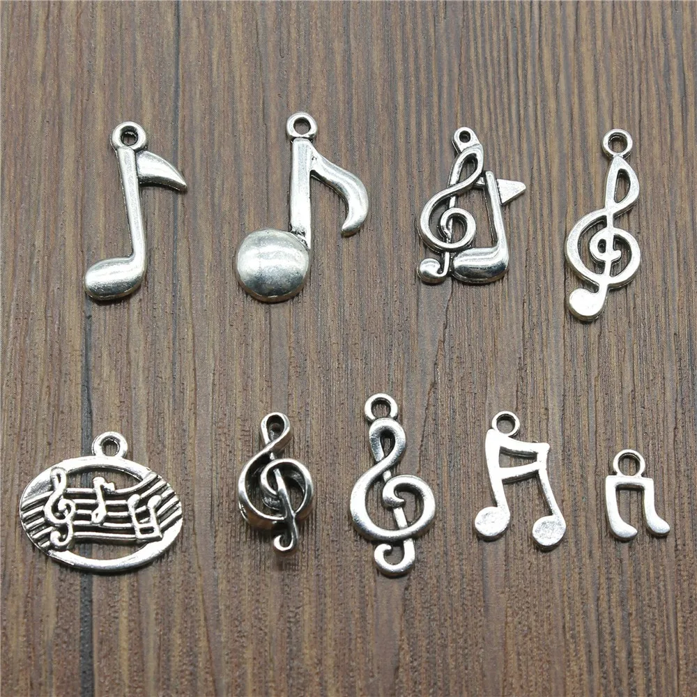 20pcs-Charms-Musical-Note-Antique-Silver-Color-Musical-Note-Charms ...
