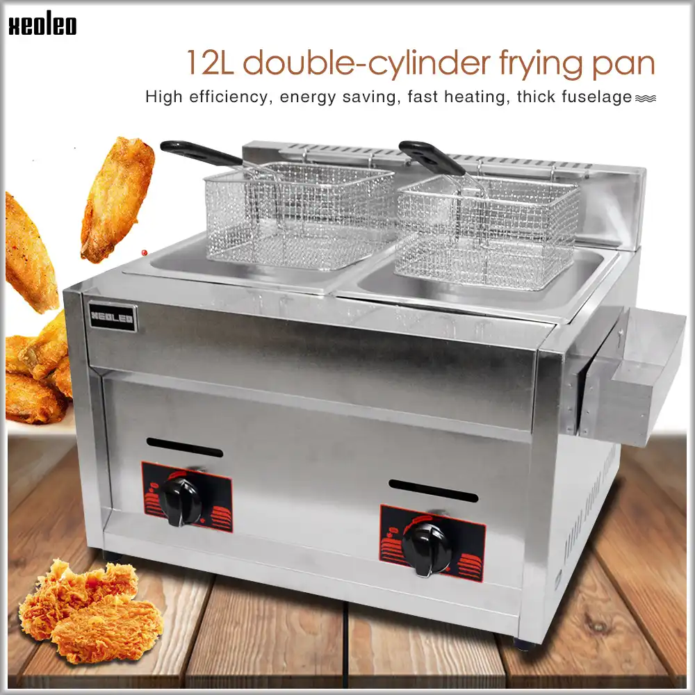 XEOLEO Commercial Fryer Deep fryer Frying mechine LPG Gas Fryer ...