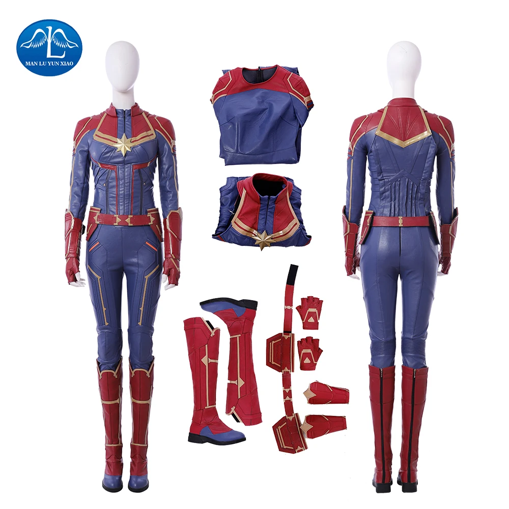 New Ms.Marvel Captain Marvel Carol Danvers Cosplay Costume Women Outfit ...