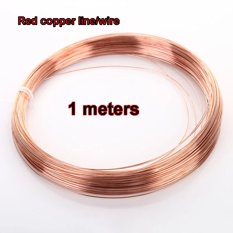 High Quality 1meter Copper Line Wire 0.2/0.3/0.4/0.5/0.6/0.8/1/1.2/1.5/ ...