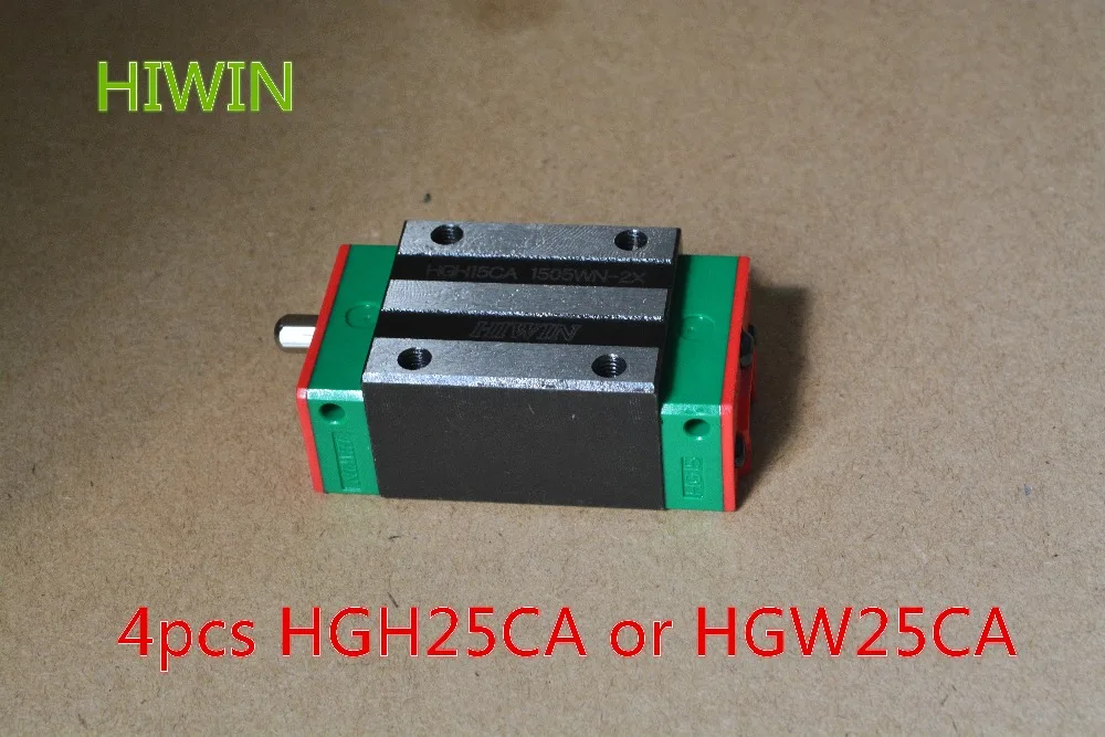 HIWIN Taiwan made 4pcs HGH25CA or HGW25CA linear bearing sliding block ...