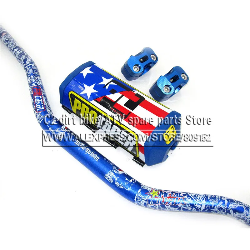 New Pro Taper Pads With Fat Bar 1-1/8" Metal Mulisha Pack Pit Bike ...