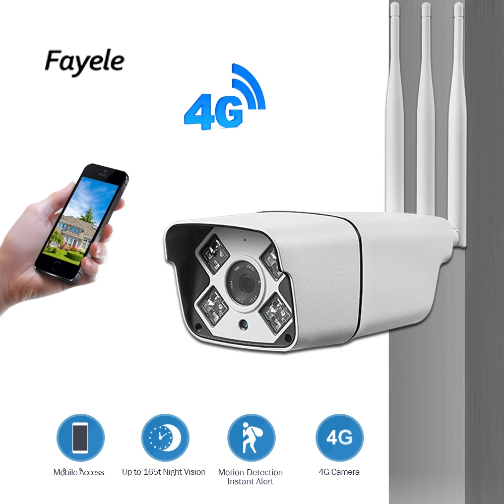 Security LTE 4G 3G IP camera 1080P IP66 Waterproof Outdoor Wireless ...