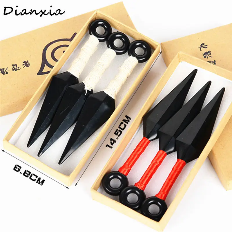 3pcs/set New Arrival Naruto Plastic Kunai In Box Japanese Ninja Cosplay ...