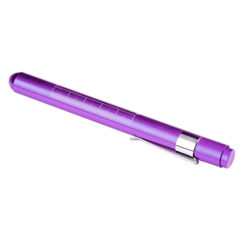 NEW Aluminum Purple Penlight Pen LED Light Torch Medical EMT Surgical ...