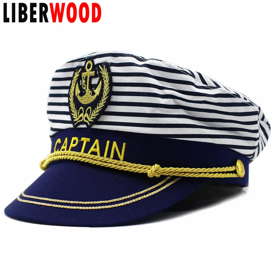 LIBERWOOD-VENEZIA-Captain-Cap-Costume-Navy-Marine-Admiral-Hat-for ...