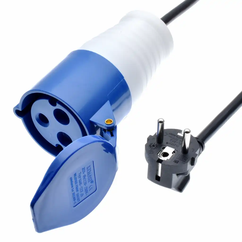 IEC320 C13 female to 16A IEC309 316P6 male IP44 Industrial Extension lead 220V power cord Length ...