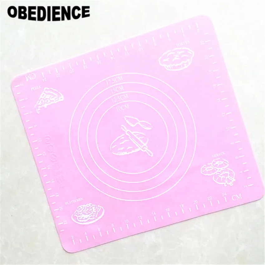 OBEDIENCE 26*29cm Silicone Baking Mat With Scale Pad Sheet Baking ...