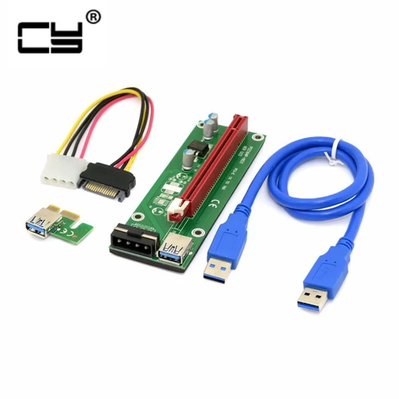 For BTC Miner Machine PCI E extender PCI Express Riser Card 1x to 16x ...