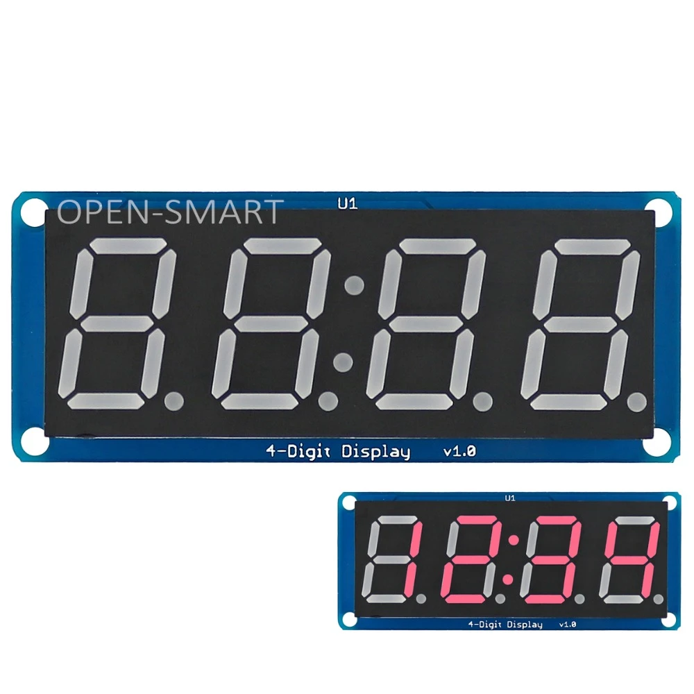 0.56" Red Led 4-digit Display Module 7 Segment 4 Bits Digital Tube Led ...