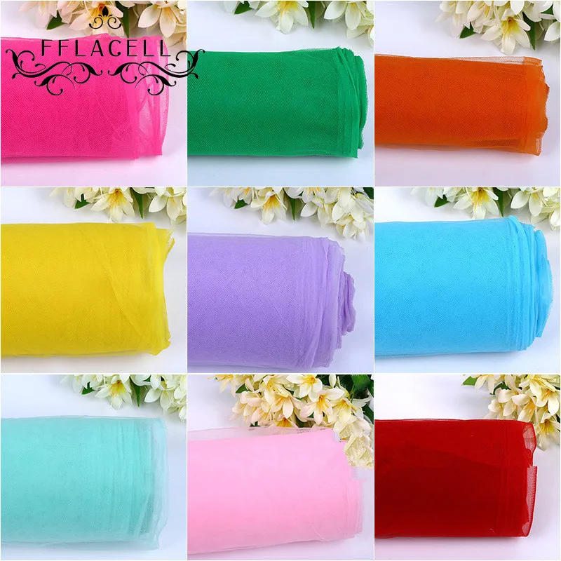 FFLACELL 1 Meters Soft Tulle Fabric Netting Fabric Solid Color 160cm ...