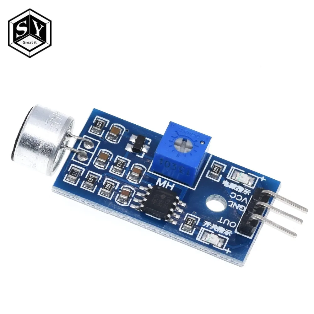 3pin Voice Sound Detection Sensor Module Intelligente Smart Voertuig ...