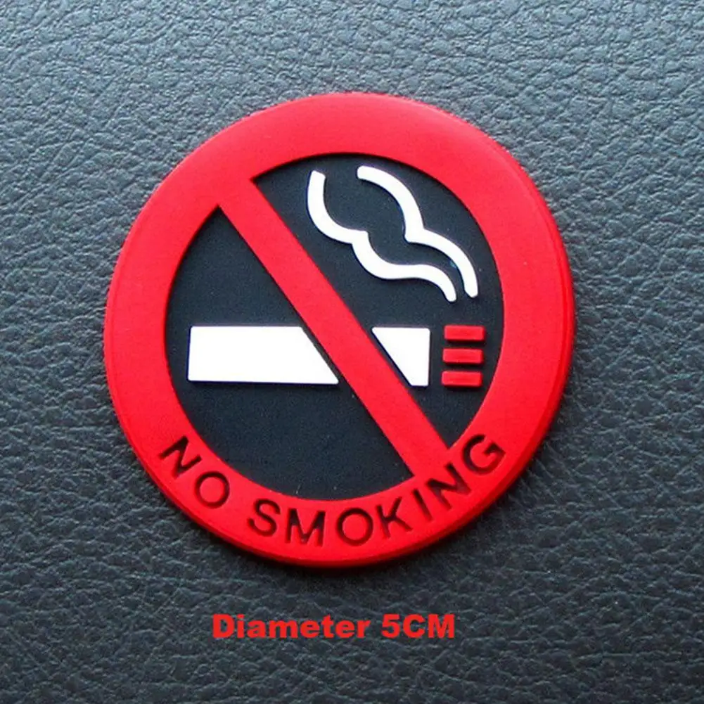 No Smoking Car Stickers Styling Round Red Sign Vinyl Sticker Use for ...