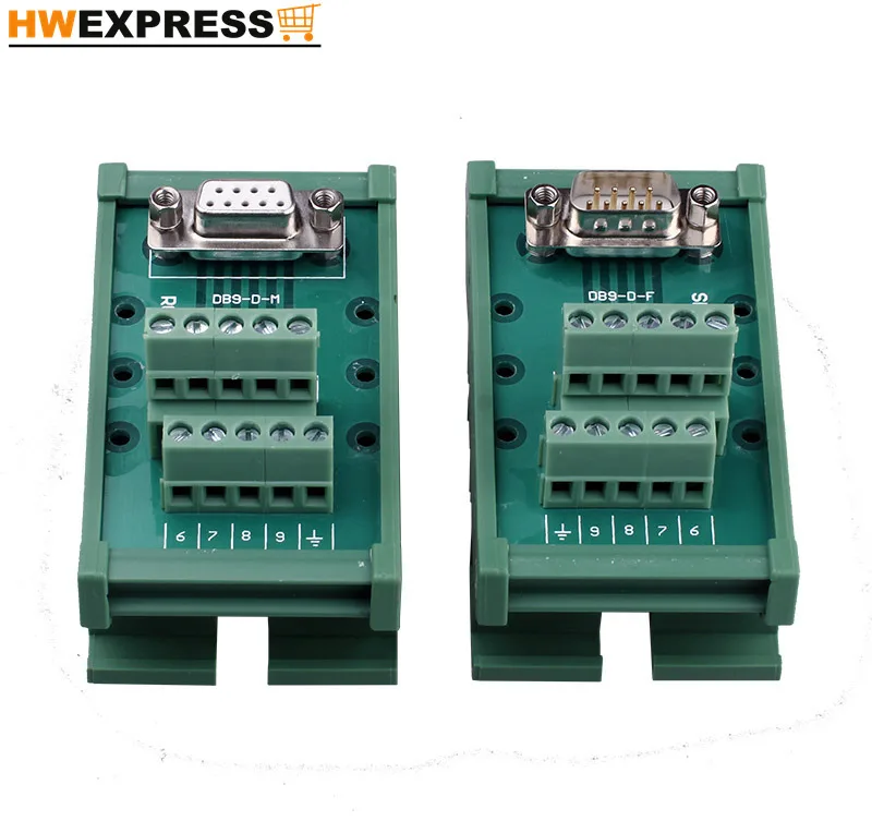232 serial port DB9 core common bus guide rail type relay terminal ...