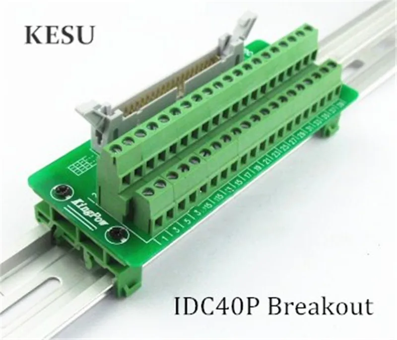 IDC40P IDC 40 Pin bloque de terminales macho Breakout PLC terminales de ...