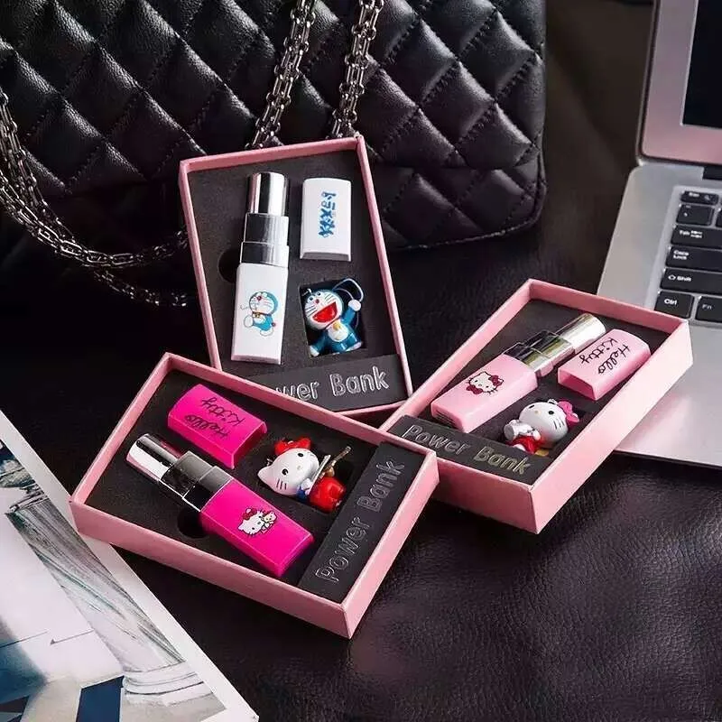 Newest Luxury Hello Kitty Lipstick Power Bank 3000mAh High Quality USB ...