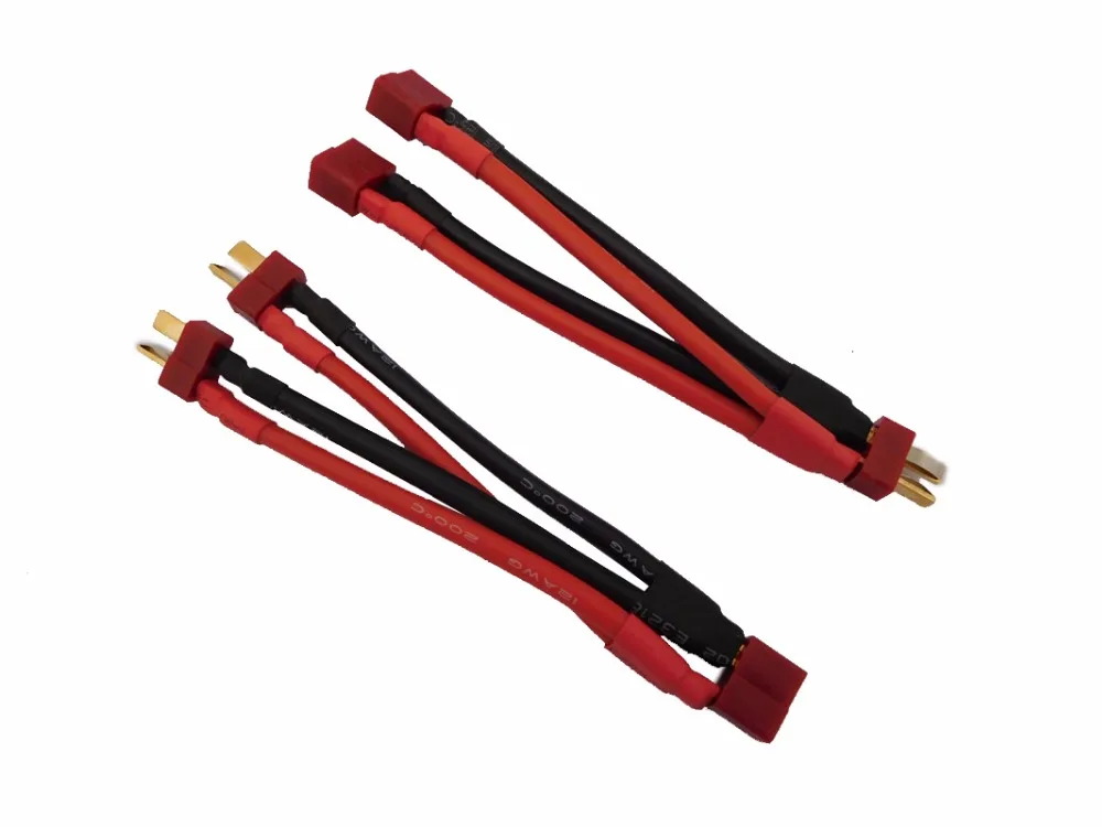 Deans Parallel Battery Connector Cable Dual Extension Y Splitter ...