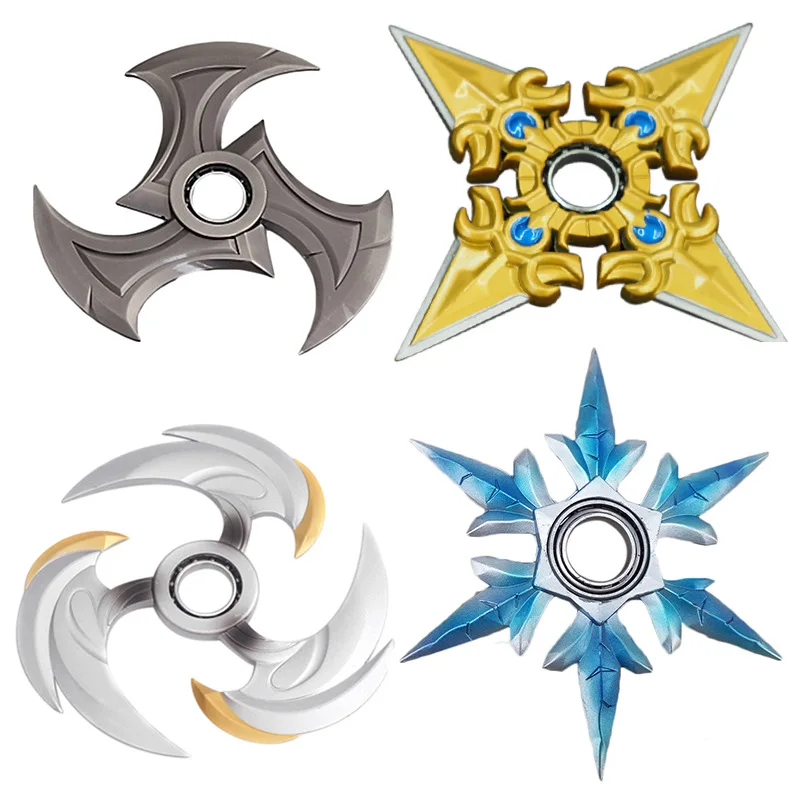 6 Types LOL Shadow Master Zed Shuriken Weapons Hand Spinner Keychain ...