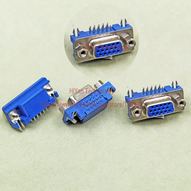 (10pcs/lot) DB15 DR15 3Rows Blue Parallel Port 15 Pin D Sub Female 15 ...