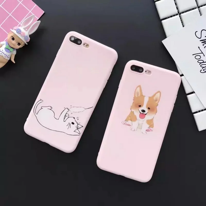 Fashion PINK Pembroke Welsh Corgi Shiba Rude Cat Design Phone Cases For ...