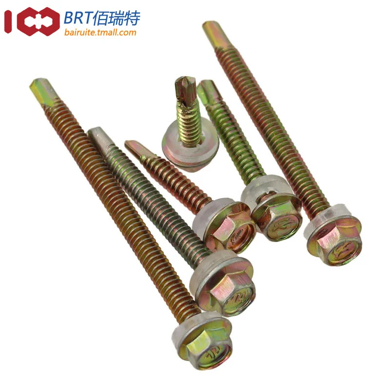 Hexagon self drilling screws self tapping screw rotation steel tile ...