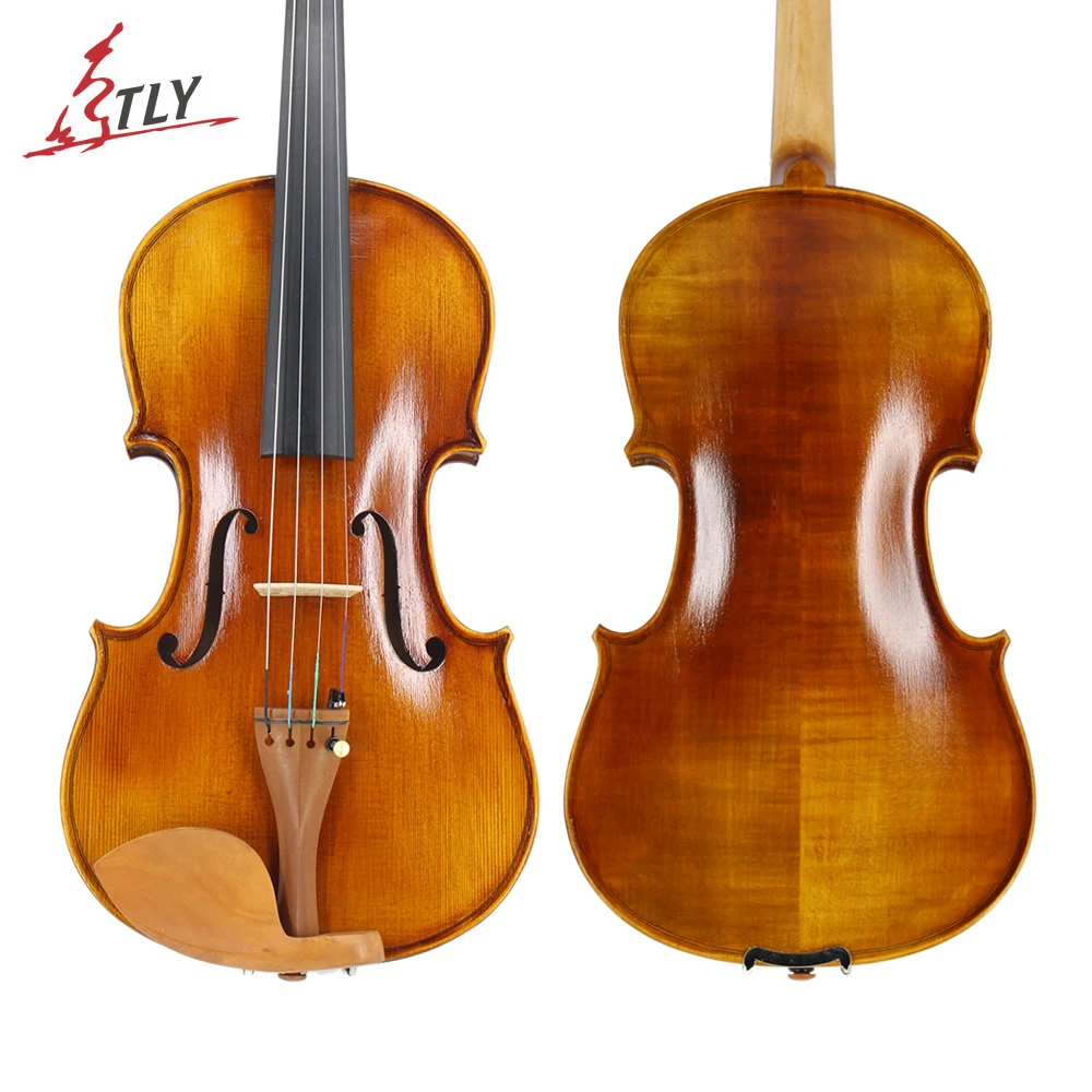 Tongling Full Size 4/4 Advanced Violin Handcraft Semi-light Finished ...