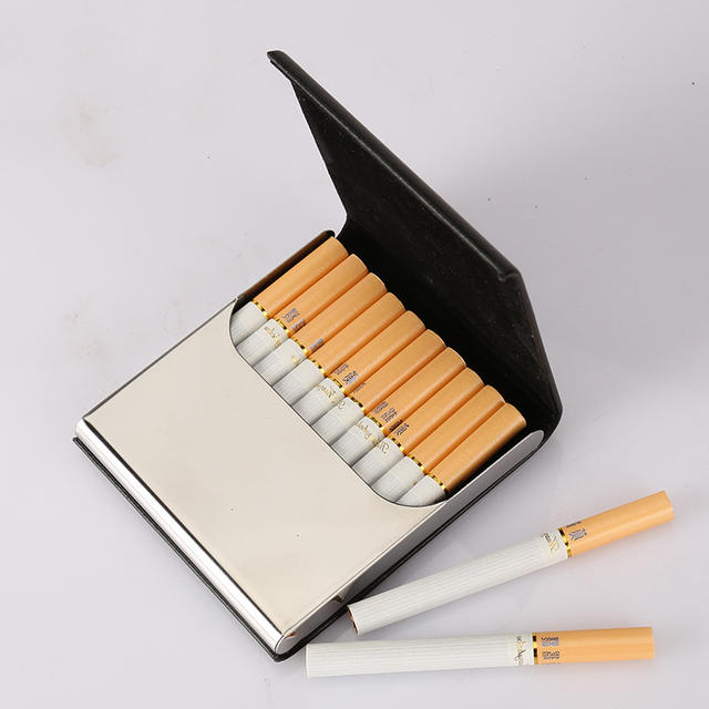 Accommodate 10 Smoking Cigarette Case Leather Gift Boxes Of Cigarettes ...