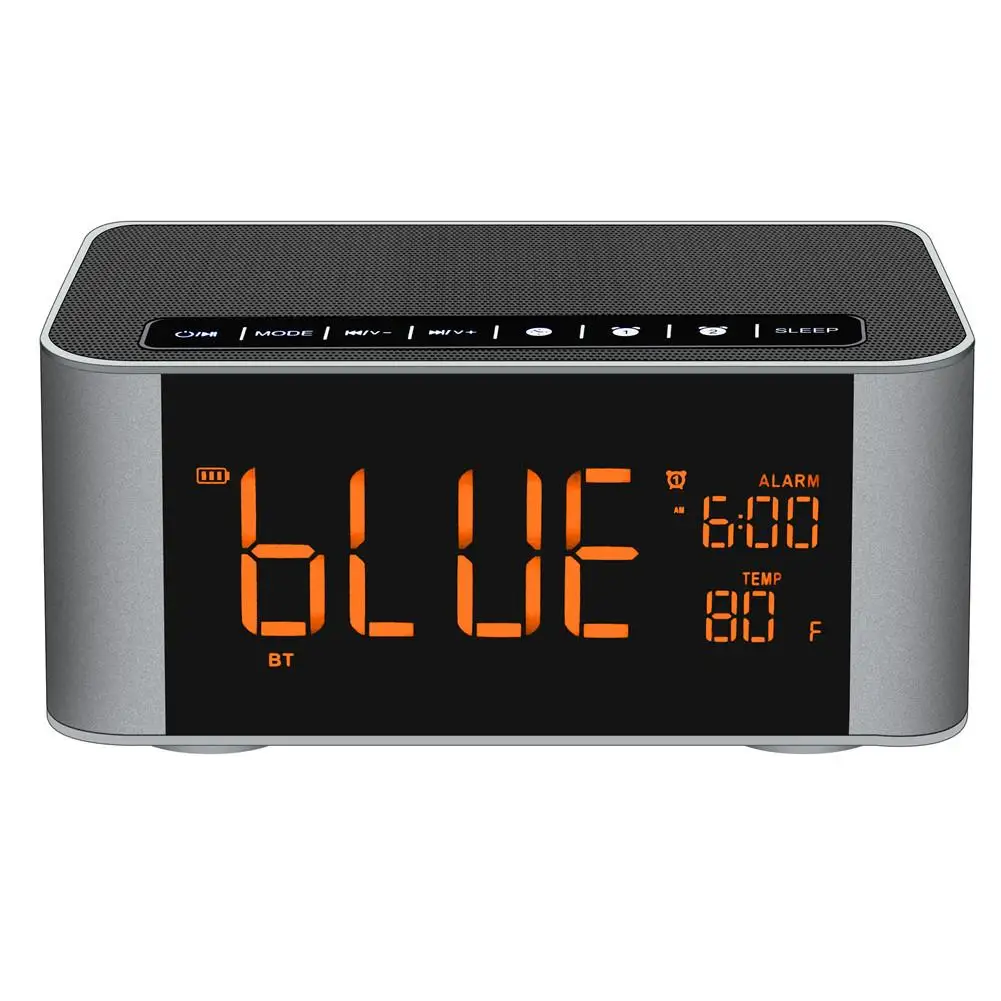 LED Display Alarm Clock Wireless Bluetooth Speakers Portable Speakers ...