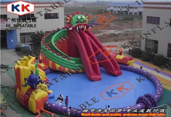 Dragon Inflatable Corkscrew Water Slide Pool Sale|sliding shutter|slide ...