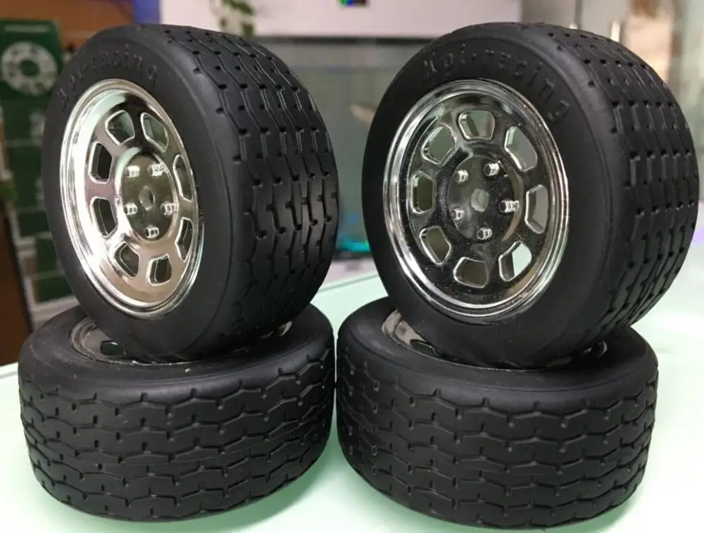 Original Hpi 1/10 On Road Silver Wheel Tire Set For Protoform 4pcs ...