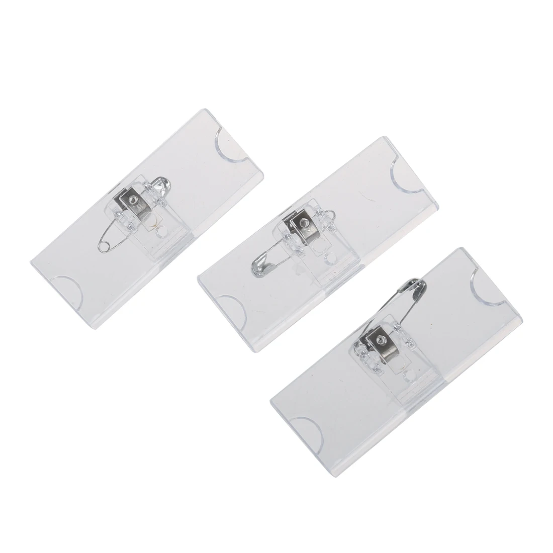 5pack Safetypin Clear Hard Plastic Name Tag Clip Holder 3 Pcs in Badge 5pack Safetypin Clear Hard Plastic Name Tag Clip Holder 3 Pcs in Badge