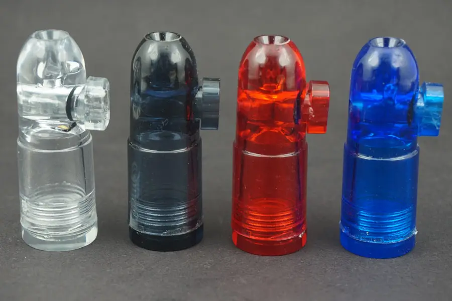 6pcs/lot Acrylic Glass Snuff Bullet Rocket Snuff Sniffer Bottles ...