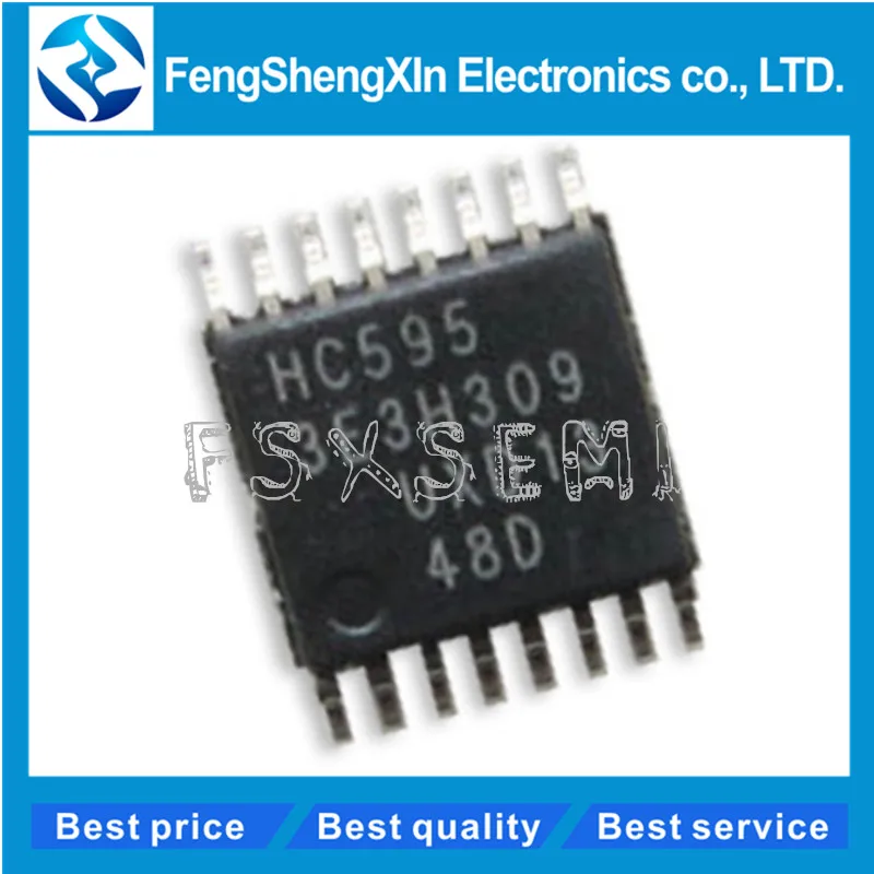 10pcs/lot 74HC595PW 74HC595 HC595 serial or parallel out shift register ...
