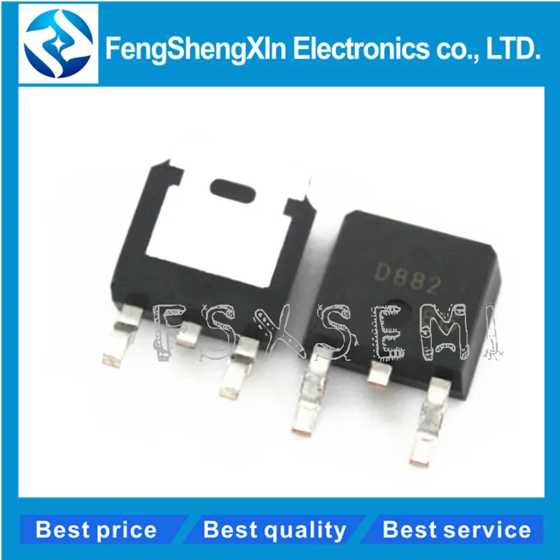 10 pçs/lote 2SD882 D882 D882M PARA 252 NPN SILICON POWER TRANSISTOR ...