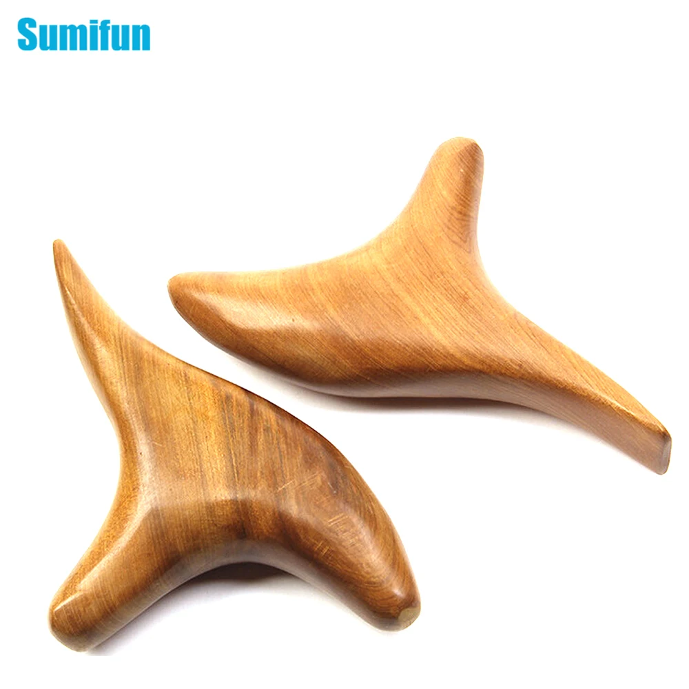 1pcs Acupuncture Massage Rod Acupuncture Point Rod Foot Massage Tool Camphor Sandalwood Triangle